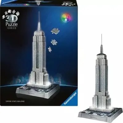 Ravensburger 3D Puzzle Iconics: Empire State Building (Noční edice) /