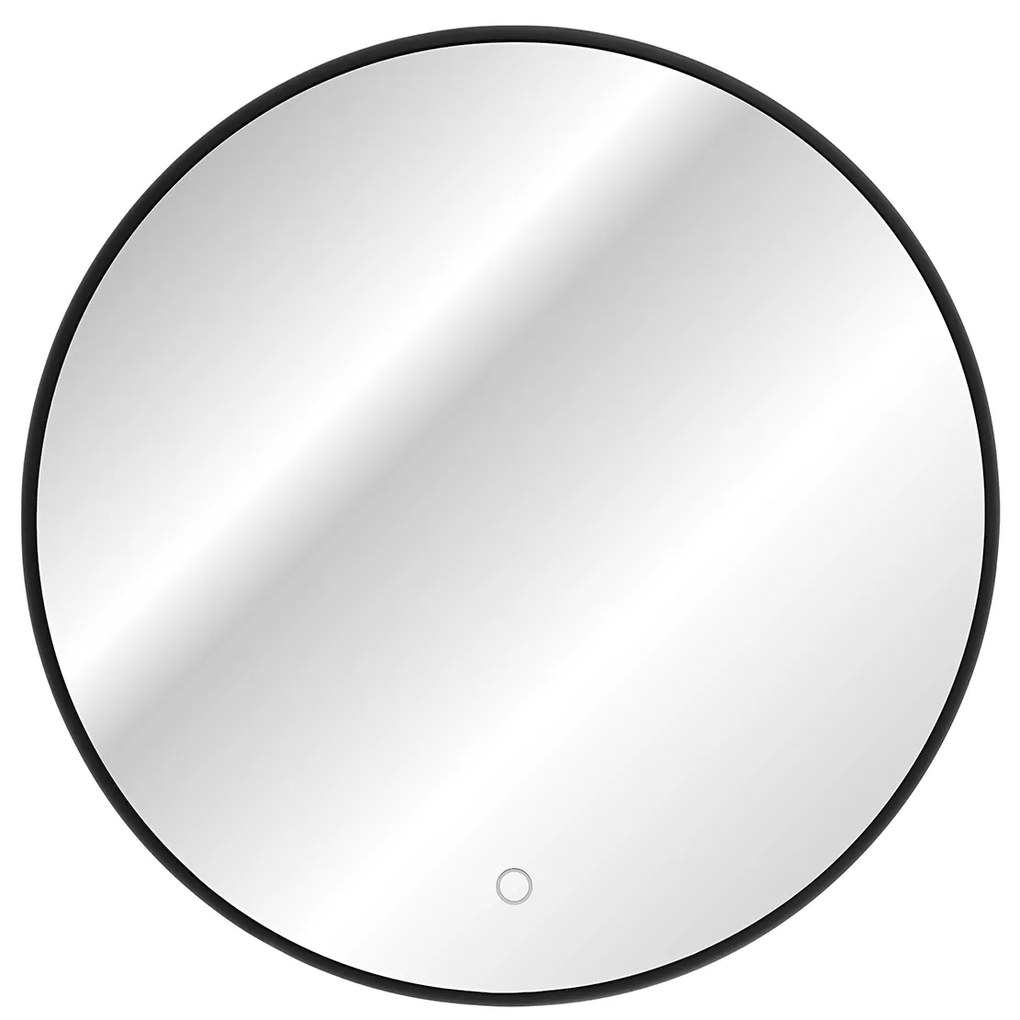 ViaDomo LED zrcadlo Luna - černá - 60x60 cm - II. Jakost