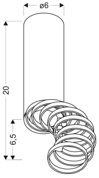 Bodové svítidlo TUBA 1xGU10/15W/230V černá/měď