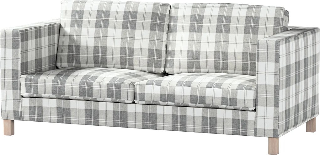 Potah na pohovku IKEA Karlanda rozkládací, krátký barva šedá látka pletený vzor, vzorované