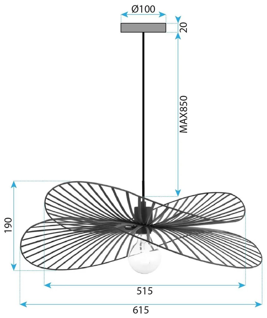 Toolight Závěsné osvětlení BOHO B16 APP1842-1CP černé