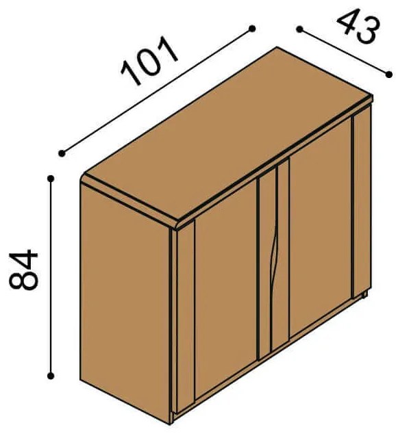 Komoda JELÍNEK ELEN H20 DD4 Materiál: Buk, Moření: Cherry