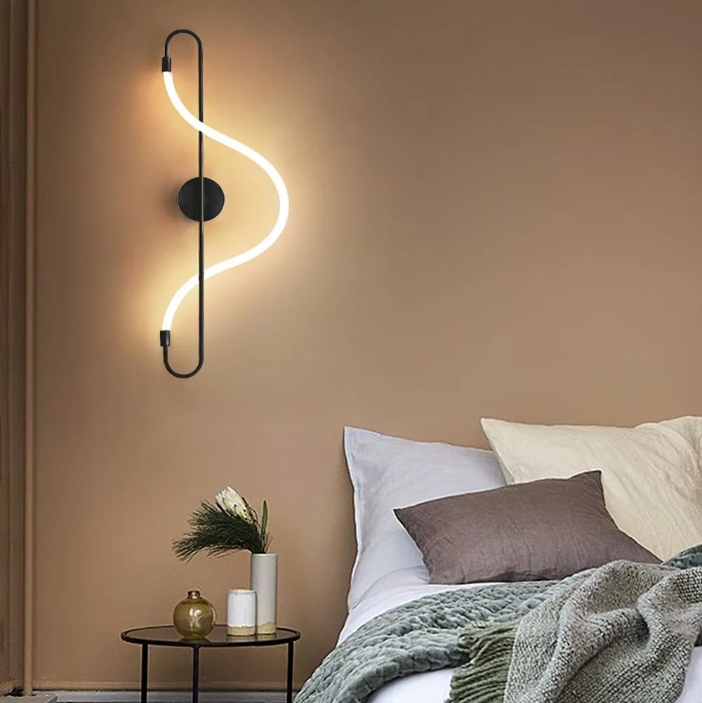 Toolight Toolight, LED nástěnné svítidlo Long Black APP857-W, černá-bílá, OSW-04032