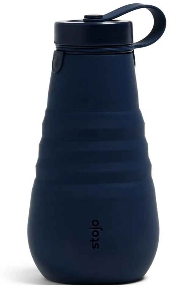 Modrá skládací láhev Stojo Bottle Denim, 590 ml