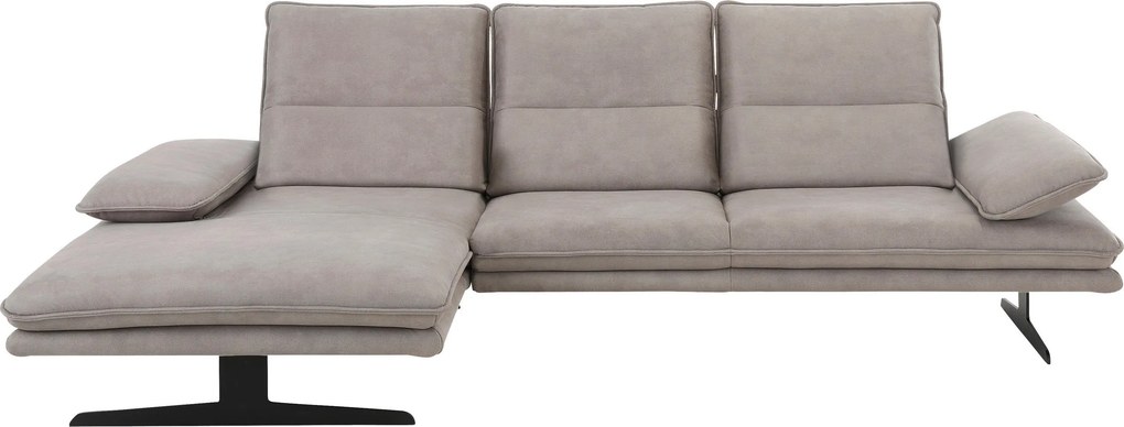 XXXLutz ROHOVÁ SEDAČKA, textil, šedá Chilliano - Sedací soupravy - 000137003816