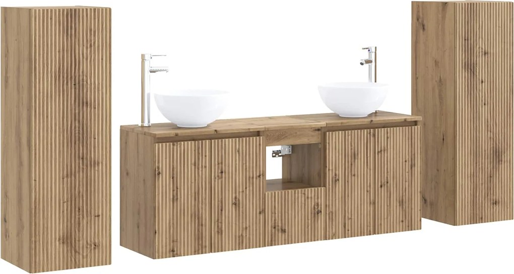 Sada koupelnového nábytku 5 ks Dub artisan 33 x 34,5 x 100 cm 3405992