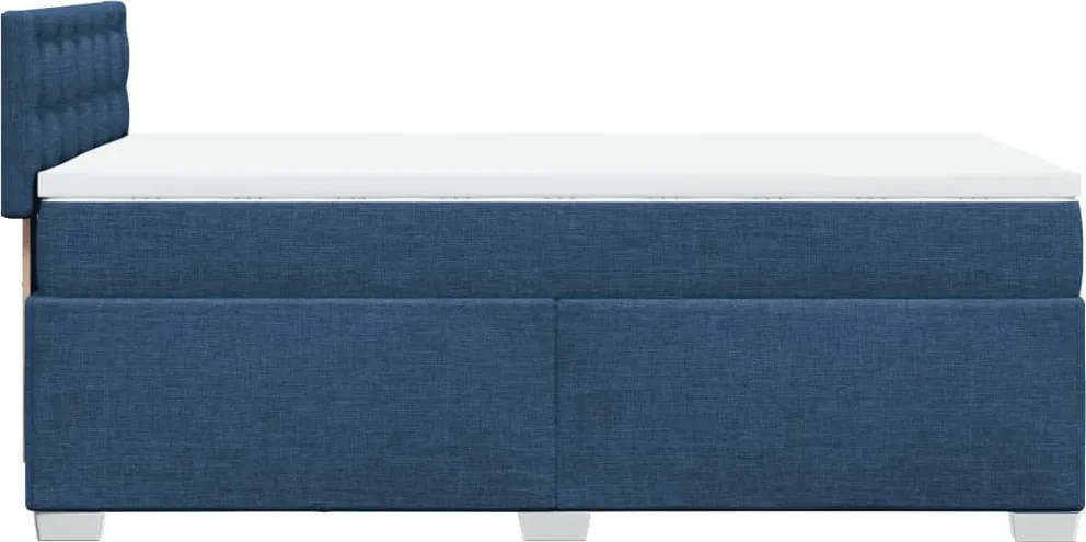 Box spring postel s matrací modrá 80x200 cm textil 3285735