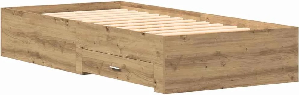 Rám postele Artisanový dub 90 x 190 cm Kompozitní dřevo 3333991