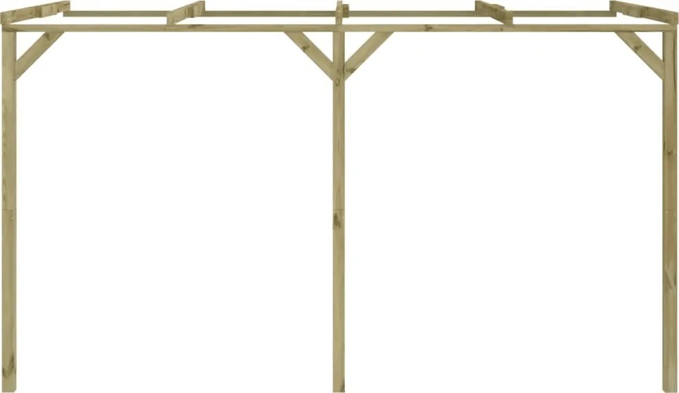 vidaXL Zahradní pergola ke zdi 2 x 4 x 2,2 cm dřevo [41710]