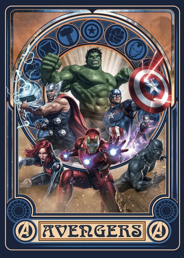 Komar Vliesová fototapeta Avengers Ornament 200 x 280 cm