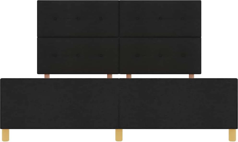 Rám postele s čelo Černá 180 x 200 cm textil 3344748