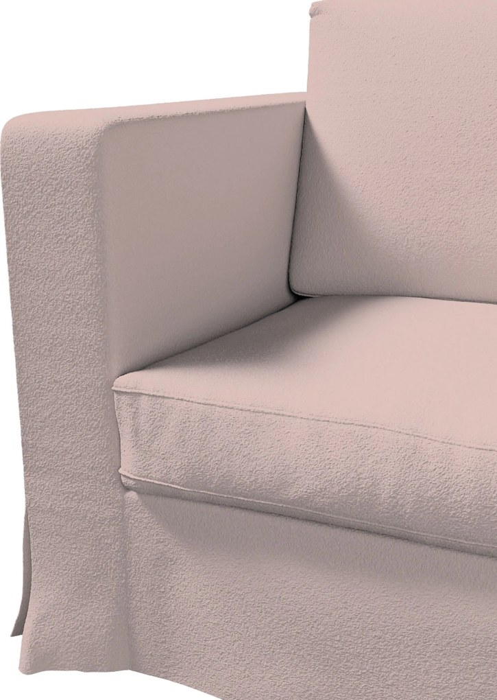 Potah na pohovku IKEA Karlanda 3-místná nerozkládací, dlouhý barva růžová látka pletený vzor