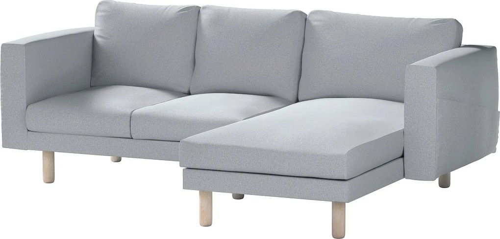 Potah na pohovku IKEA Norsborg 3-místná se šezlongem barva šedá látka pletený vzor