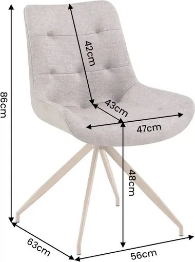 Designová židle Amiyah taupe / béžová