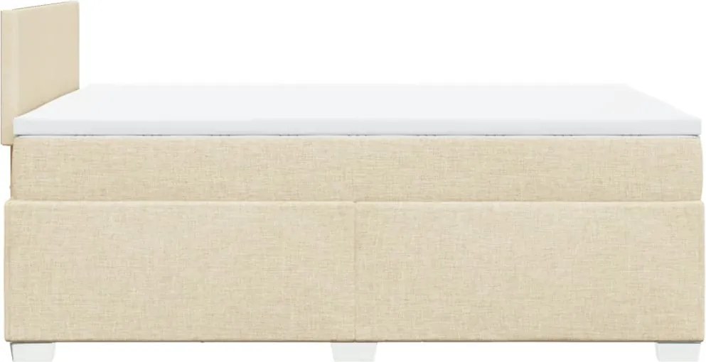 Box spring postel s matrací krémová 120x200 cm textil 3285853