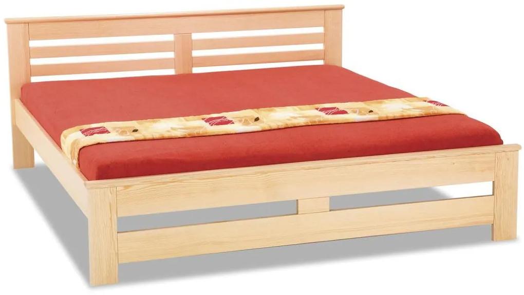 Krajča Manželská postel z masivu Monika 160 x 200 cm Povrchová úprava: Barevný lak RAL, Druh dřeva: Borovice