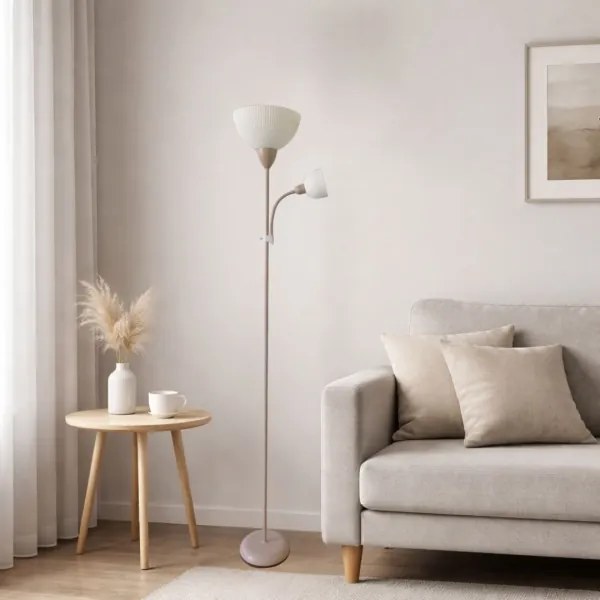 Rabalux 74103 - Stojací lampa ACTION PRO 1xE27/60W/230V + 1xE14/25W béžová