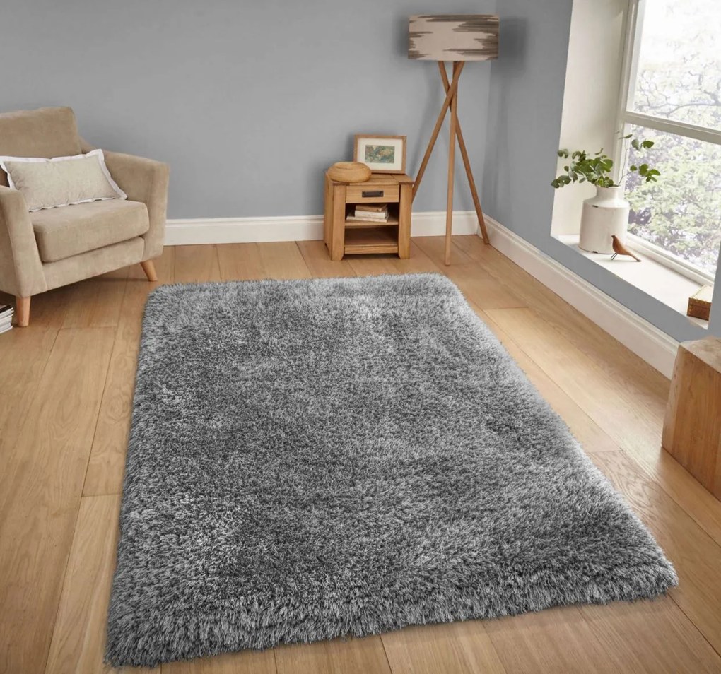MAXMAX Moderní kusový koberec SHAGGY NOVO - šedý