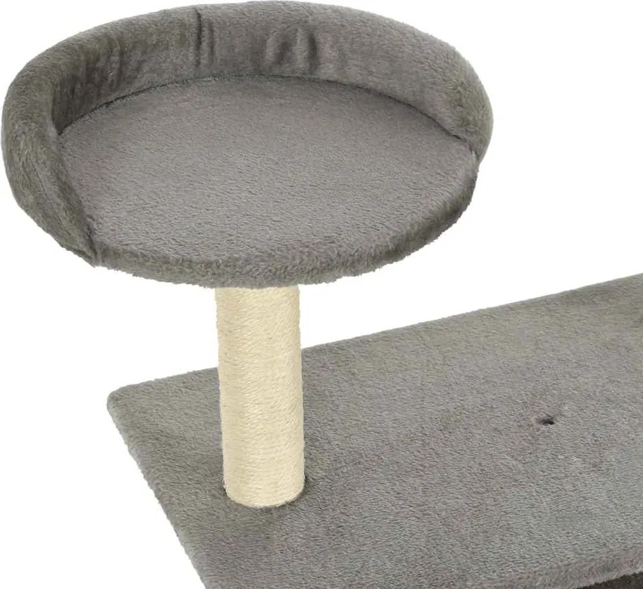 Škrabadlo pro kočky se sisalovými sloupky 95 cm šedé 170512