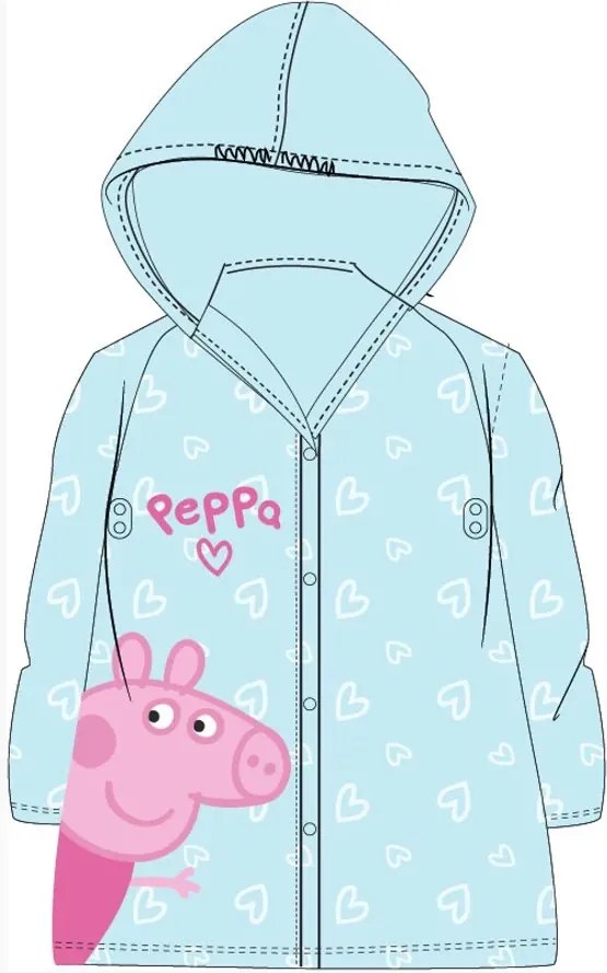 Dětská pláštěnka Prasátko Peppa se srdíčky, 104 / 110
