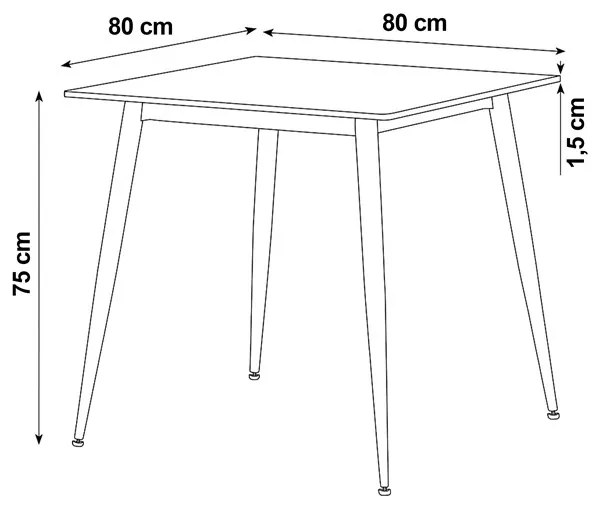 Autronic Jídelní stůl HT-398M Barva: Šedá