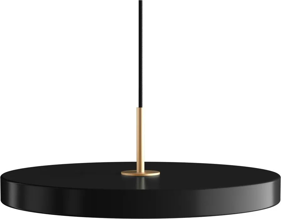 Černé LED stmívatelné závěsné svítidlo s kovovým stínidlem ø 43 cm Asteria Plus Medium – UMAGE