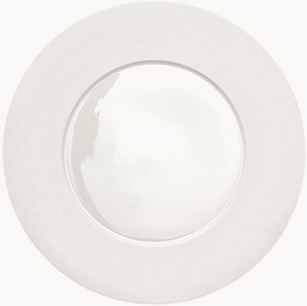 Sada mělkých talířů z kostního porcelánu Cross White, 6 dílů