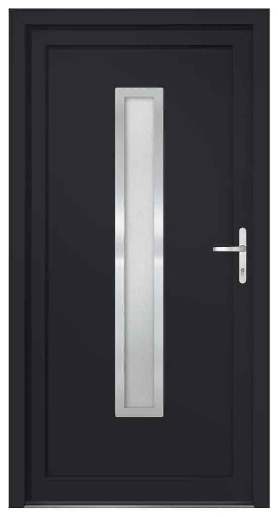 Vchodové dveře antracitové 88 x 200 cm PVC,  3187903