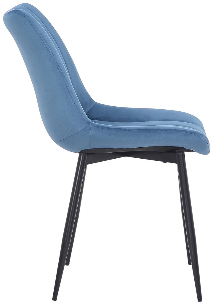 Jídelní židle Formby - samet | modrá