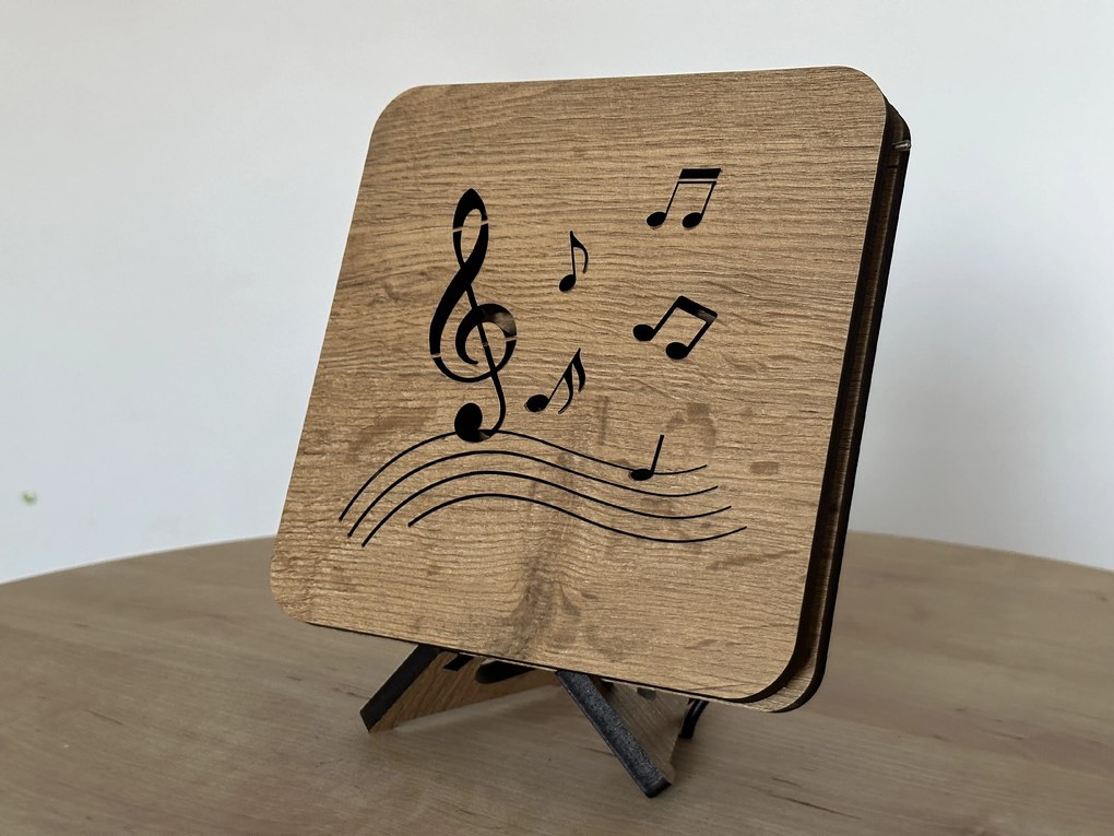 Li-Go "Noty"  lampa 19x19cm provedení povrchu: dub světlý