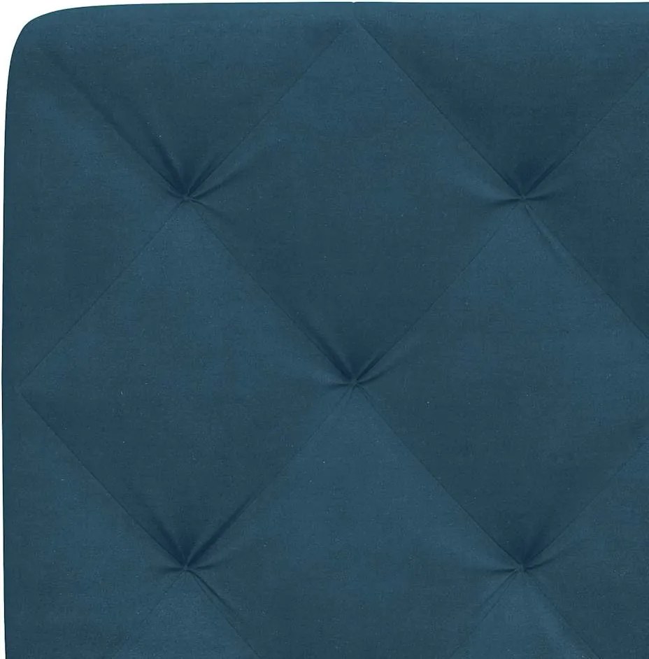 Postel s matrací modrá 90 x 200 cm samet 3208638