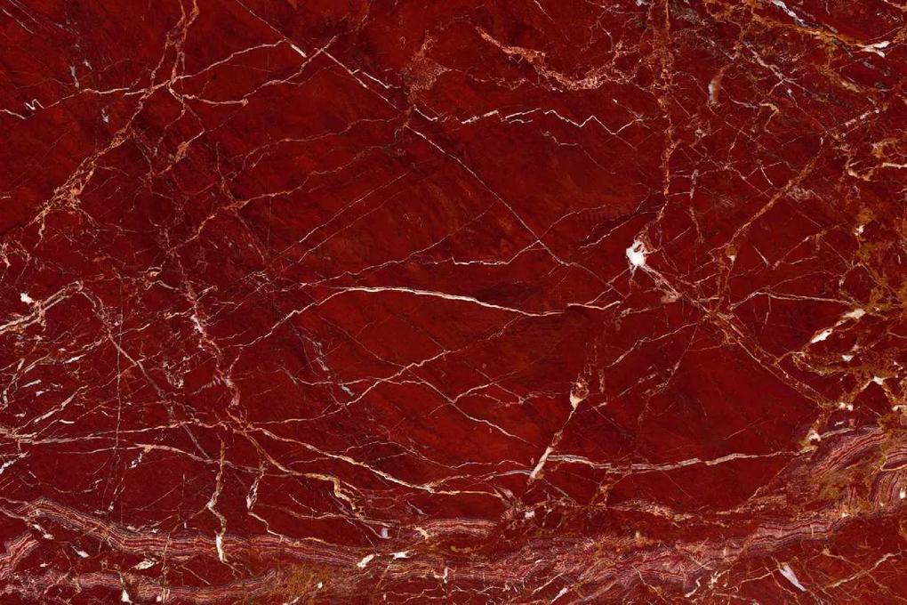 DIMEX | Samolepicí vliesová fototapeta na zeď Tmavě červený mramor MA-5-2491 | 375 x 250 cm | červená, bílá, hnědá