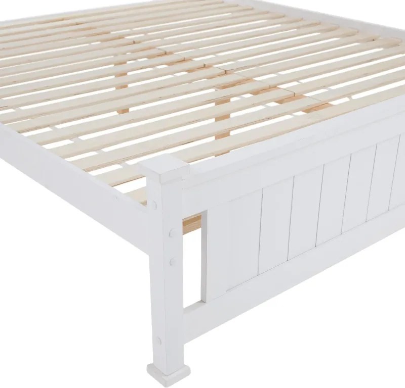 Postel s roštem 180x200, borovicové dřevo / bílá, LUCAS NEW Kondela 0000230731