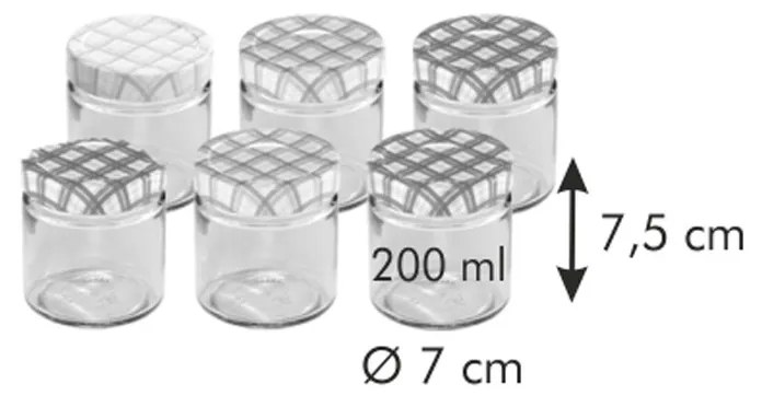 TESCOMA Zavařovací sklenice TESCOMA DELLA CASA 200 ml, 6 ks