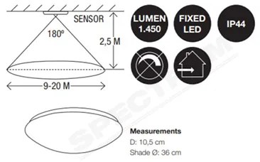 Klasické stropní LED svítidlo NORDLUX Ask O 280 x 95 mm, 12 W