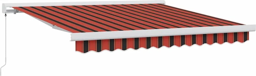 Stahovací markýza Červená a černá 300 x 250 cm Plátno a hliník 3329949