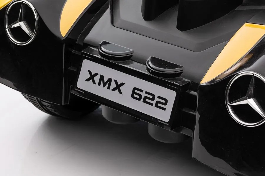 LEAN CARS Elektrické autíčko Mercedes XMX622, LED světla, dálkové ovládání, žluté