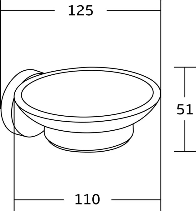 Mexen příslušenství, TIBER držák na mýdlo, chrom, 7050539-00