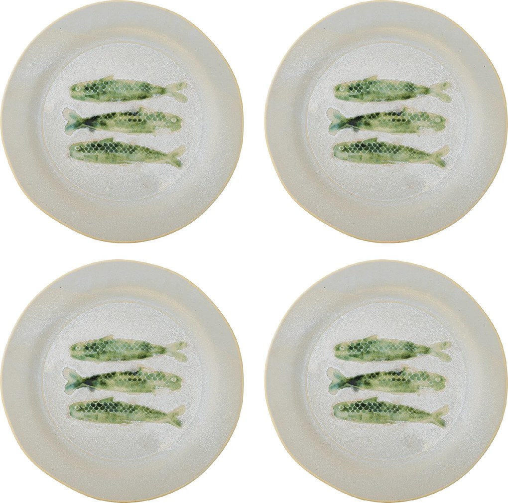 CREATIVE COLLECTION Set 4 talířů HADDEN z kameniny 82072545