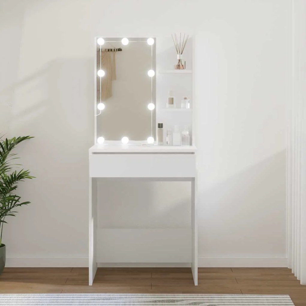 vidaXL Toaletní stolek s LED 60 x 40 x 140 cm [808832] Barva: šedá sonoma