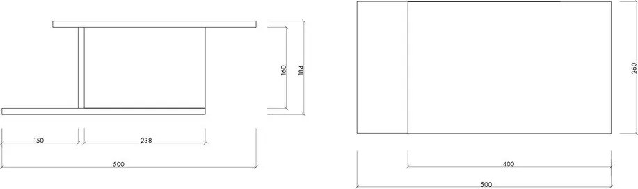 Závěsný/s poličkami noční stolek v dekoru dubu v přírodní barvě Tann – noo.ma