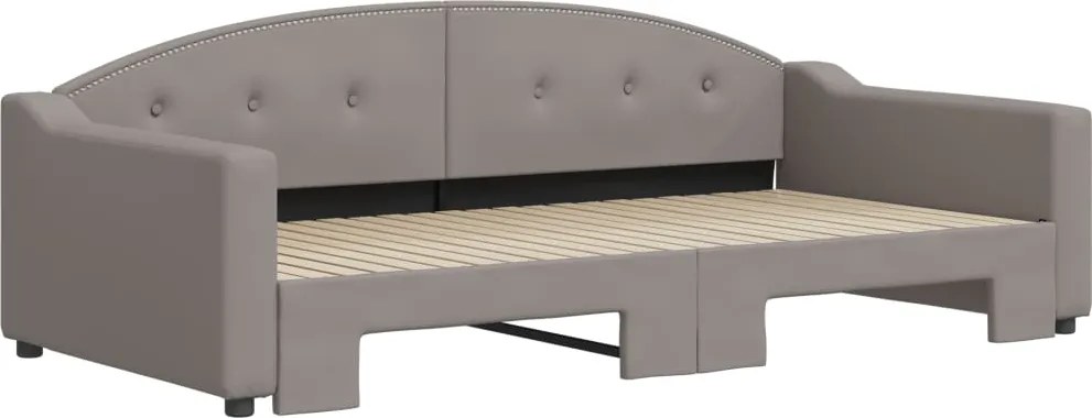 Válenda s přistýlkou taupe 100 x 200 cm textil 3197538