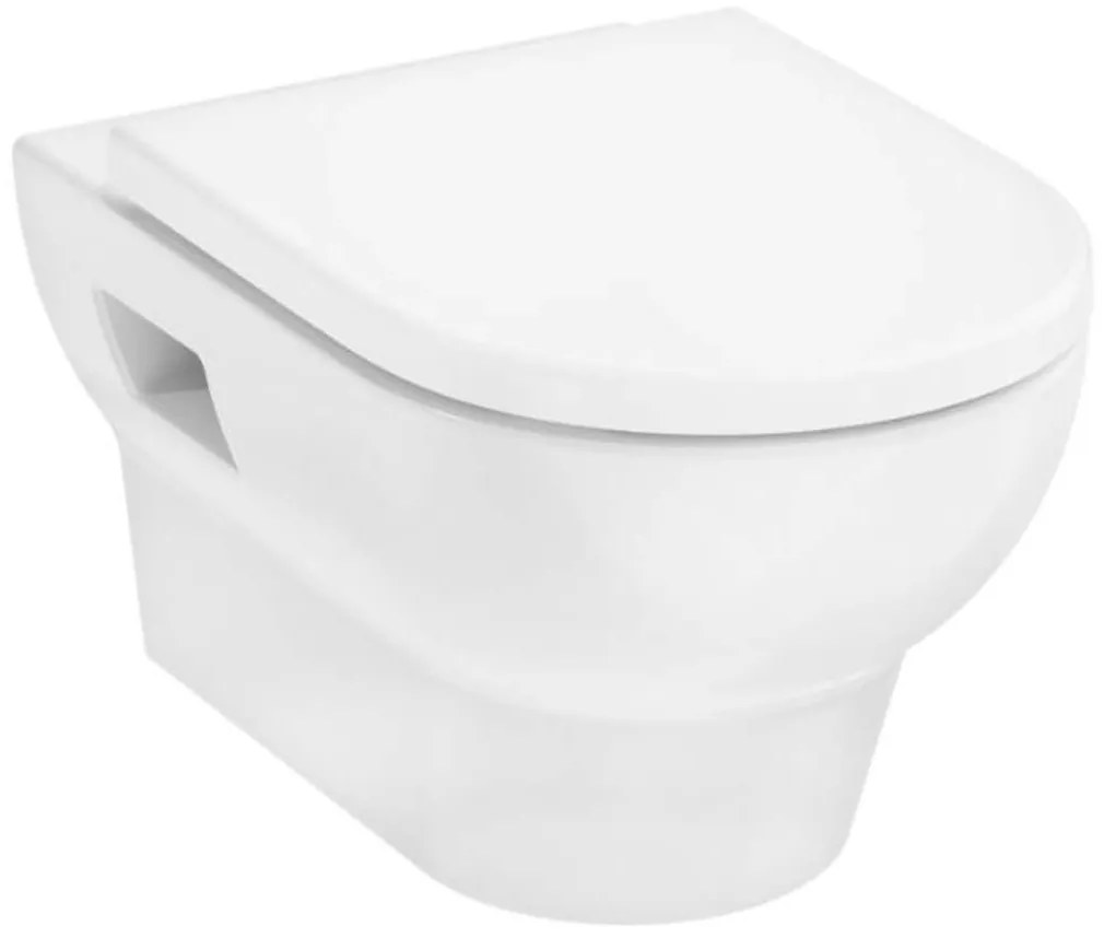 Hansgrohe GladeLake S - Závěsné WC se sedátkem, AquaChannel Flush, Rimless, EcoSmart, bílá 60201450