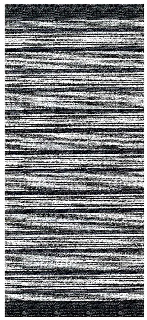 Oriental Weavers, Pratelný běhoun Laos 125/999X, 75x160, černobílá, chodba / předsíň