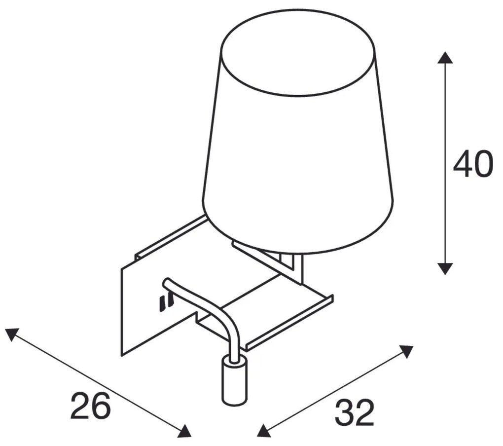 SLV 1003460 Somnila Flex, nástěnné svítidlo k posteli, 1x E27 + LED 3W 3000K, bílá, verze vpravo, USB přípojka