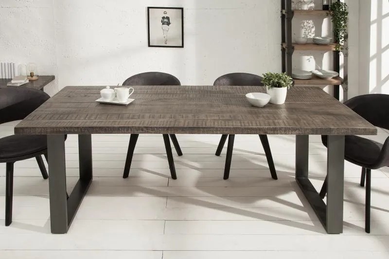 Jídelní stůl Iron Craft 160cm šedé Mango