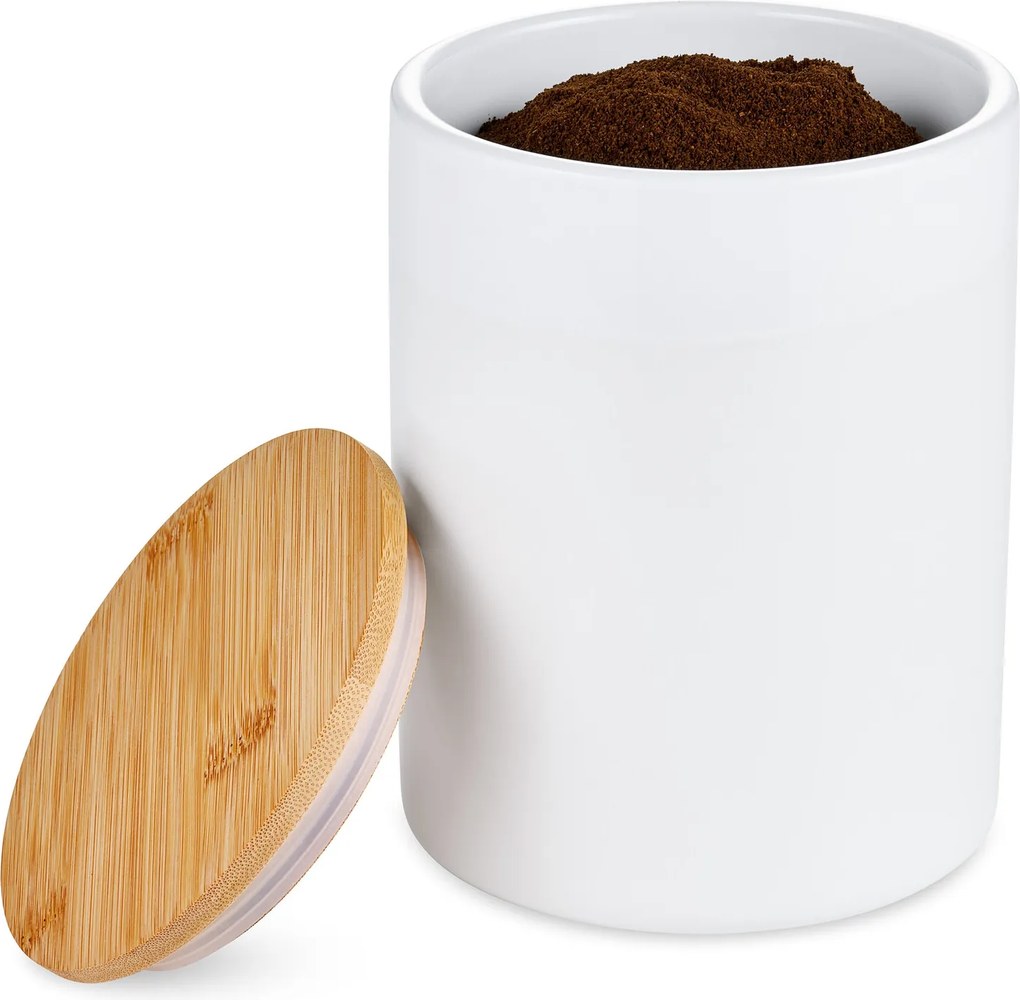Tchibo - Dóza na kávu, keramická, 500 g, bílá