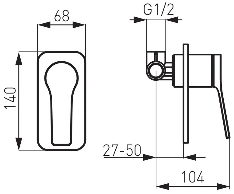 F-Design Seppia, podomítková baterie 1-výstupová, černá matná-růžové zlato, FD1-SPA-7PA-25