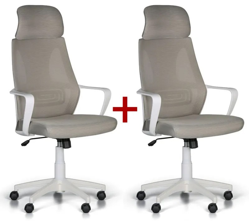 Béžová kancelářská židle FRESH 1+1 ZDARMA v sedění