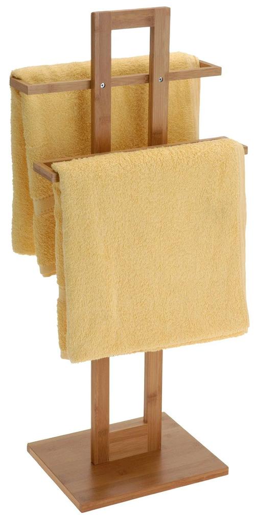 Tutumi, koupelnový bambusový věšák na ručníky 392590, hnědá, HOM-10000